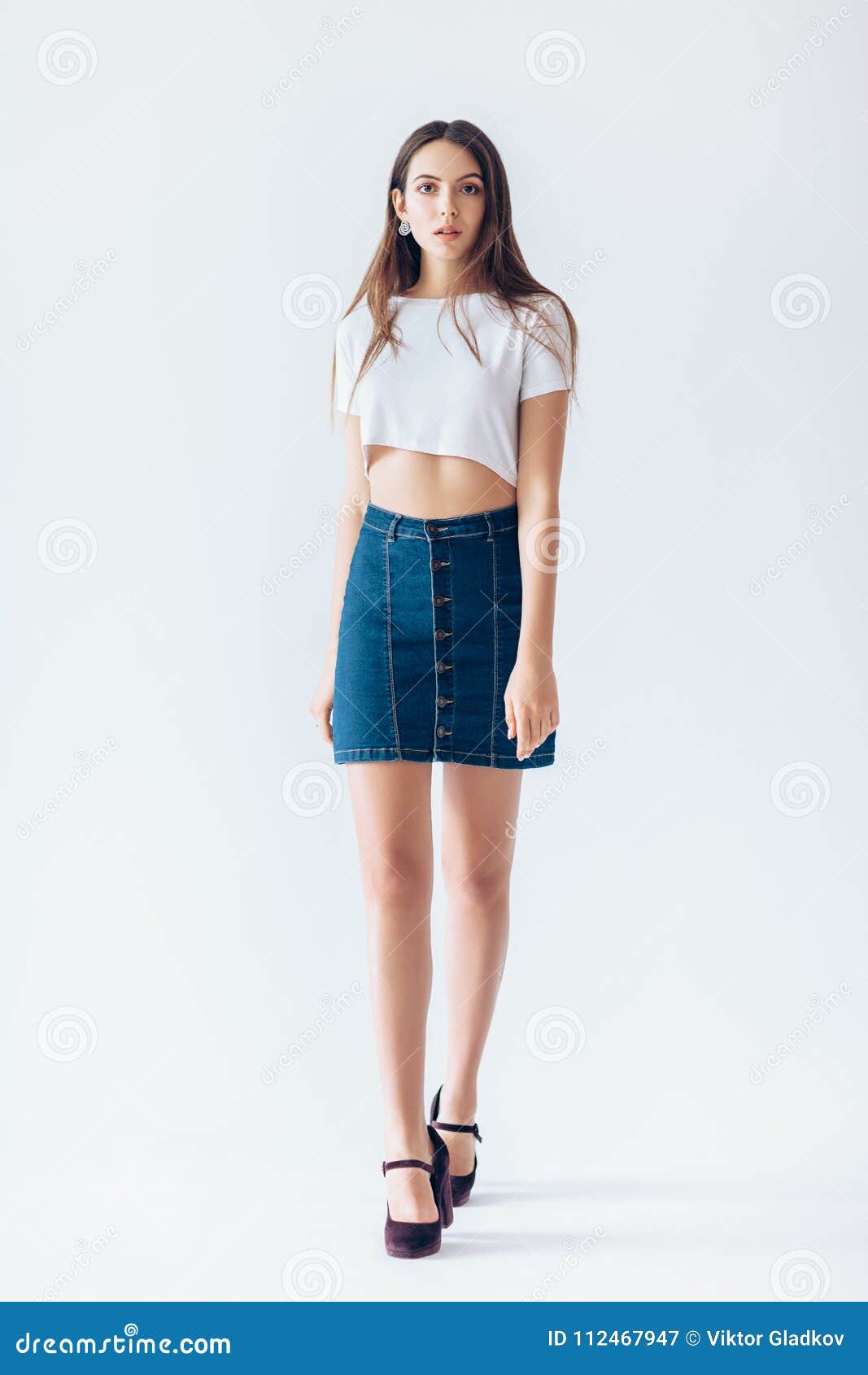 Full Length Portrait of Walking Beautiful Girl in Studio on Whit Stock ... Full Length Portrait of Walking Beautiful Girl in Studio on Whit Stock ...