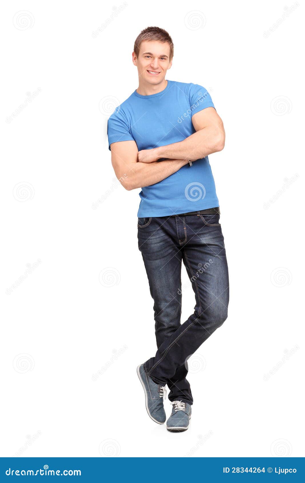 Full Length Portrait of a Young Man Leaning on a Wall Stock Photo ... Full Length Portrait of a Young Man Leaning on a Wall Stock Photo ...