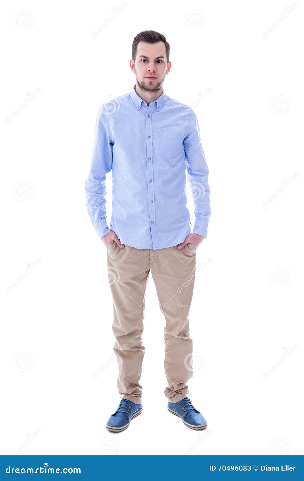 Full Length Portrait of Young Man on White Stock Image - Image of ...