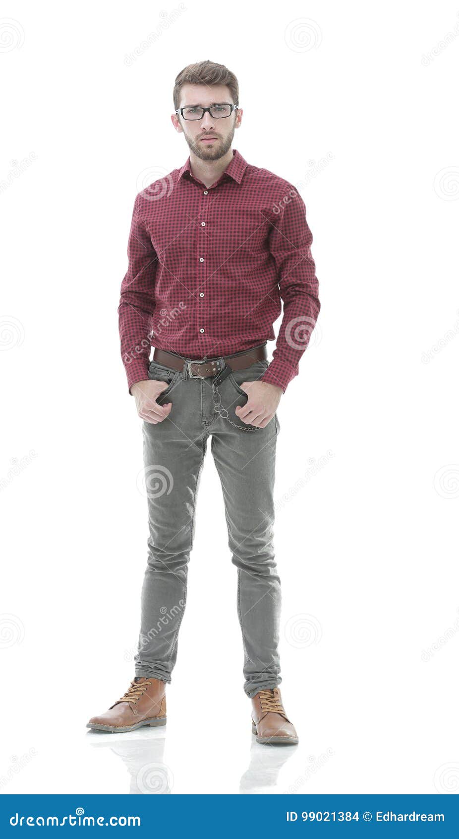 Confident and Stylish. Full Length of Serious Young Man Stock Photo ...