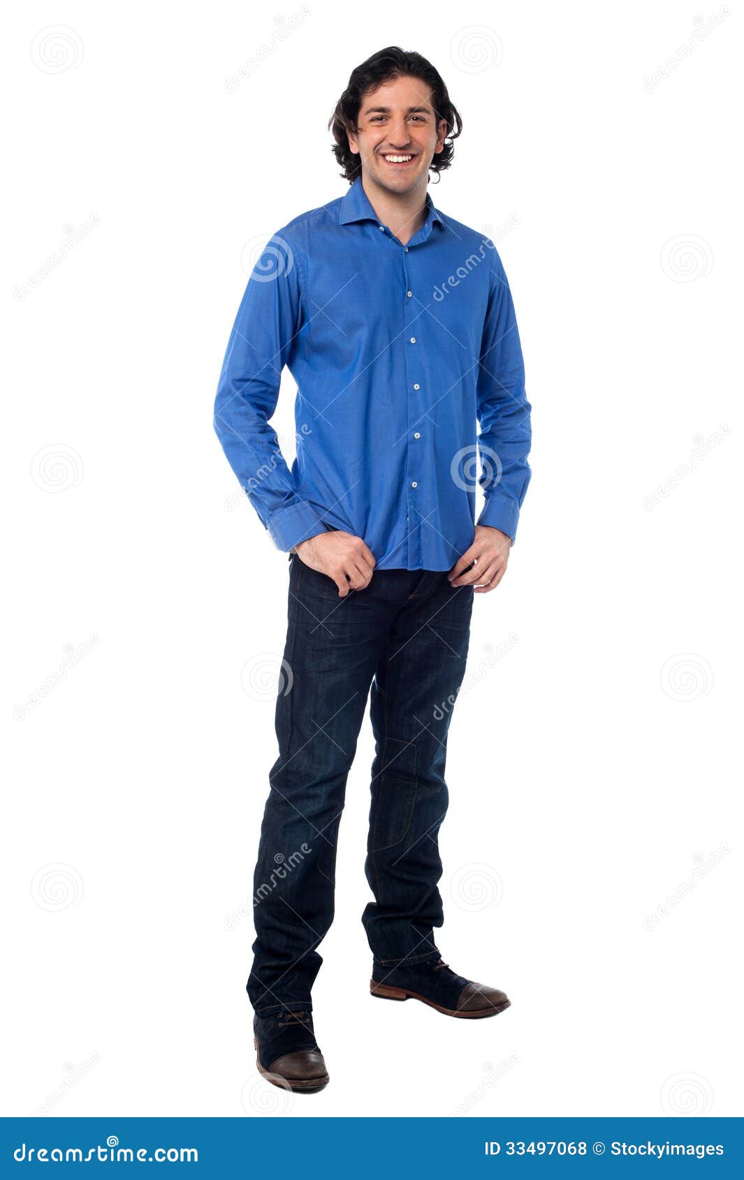 Full Length Shot of a Smiling Young Man Stock Photo - Image of person ...