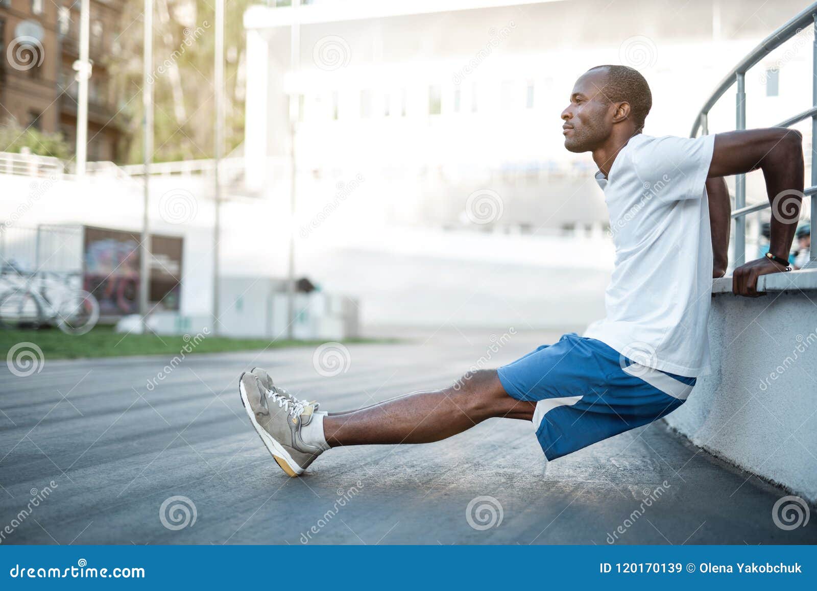 Outgoing Man Preparing for Training Stock Image - Image of healthy ...