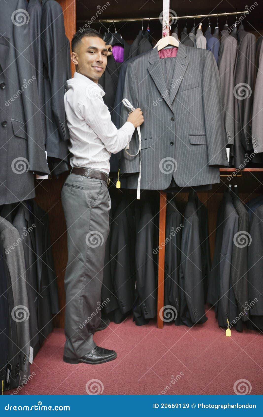 Full-length of Tailor Working at Tailor Shop Stock Image - Image of ...