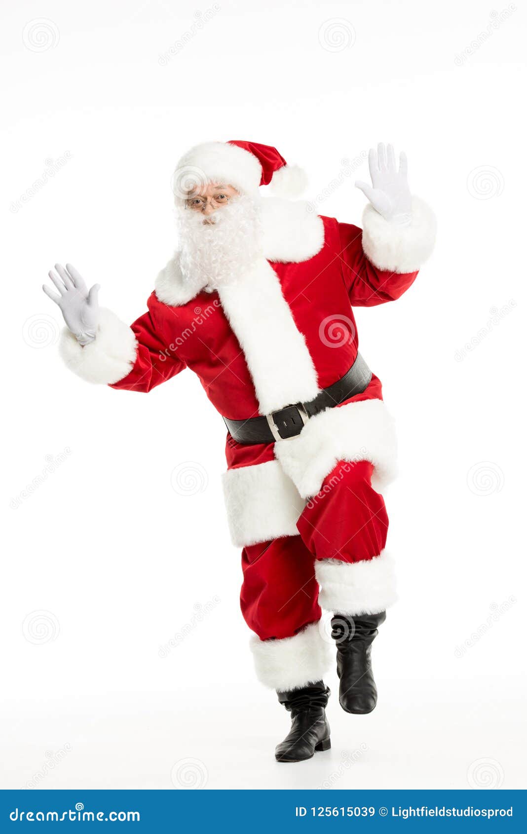 Santa Claus Posing and Gesturing Stock Image - Image of celebrate ...