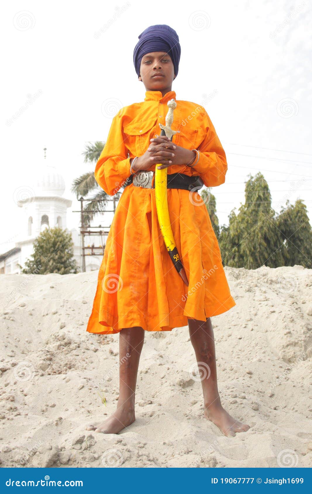 Full Length of a Young Sikh Boy Editorial Photography - Image of belt ...