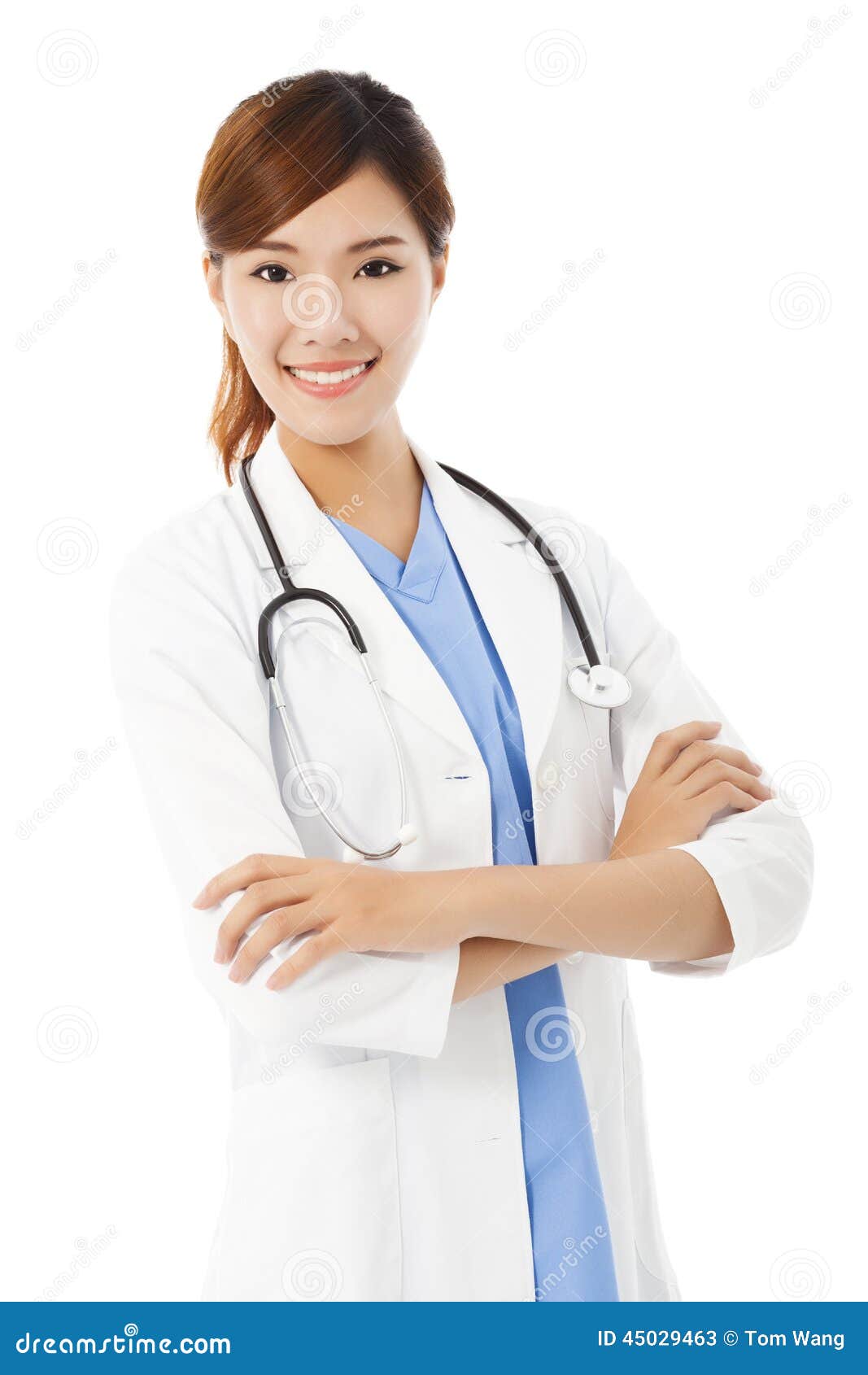 Full Length of Young Smiling Professional Doctor Stock Image - Image of ...