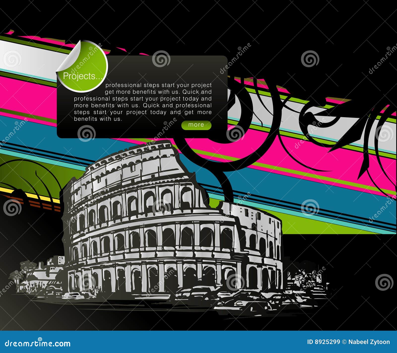 Full of life background stock vector. Illustration of beautiful - 8925299