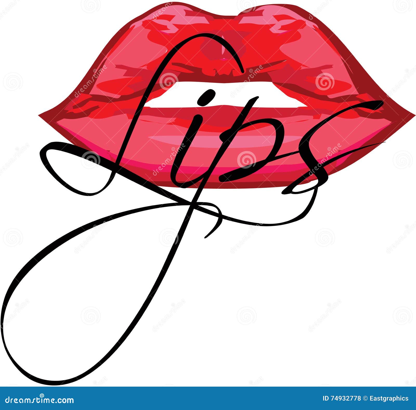 Full lips logo stock vector. Illustration of black, eyebrow - 74932778