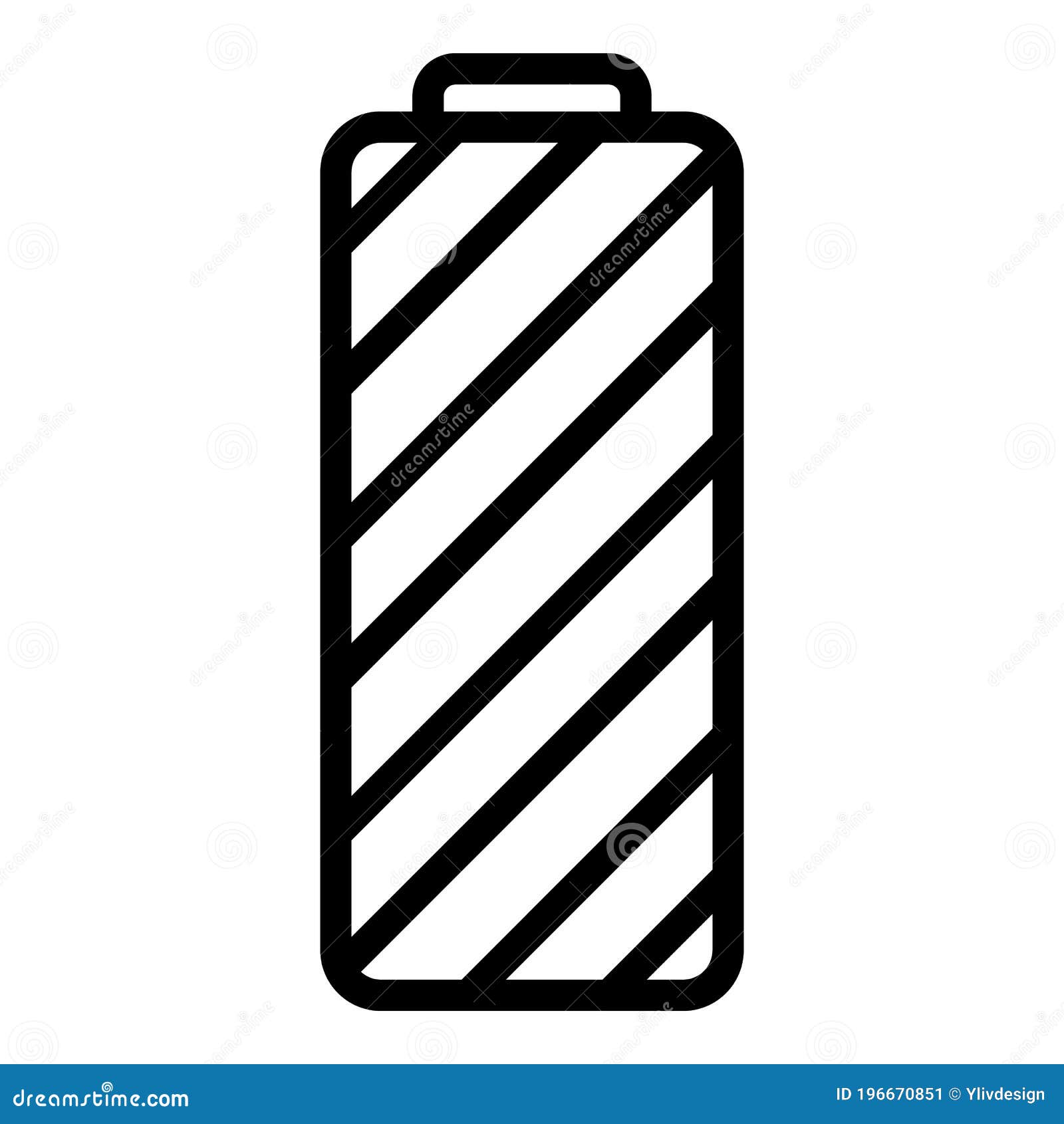Full Lithium Battery Icon, Outline Style Stock Vector - Illustration of ...