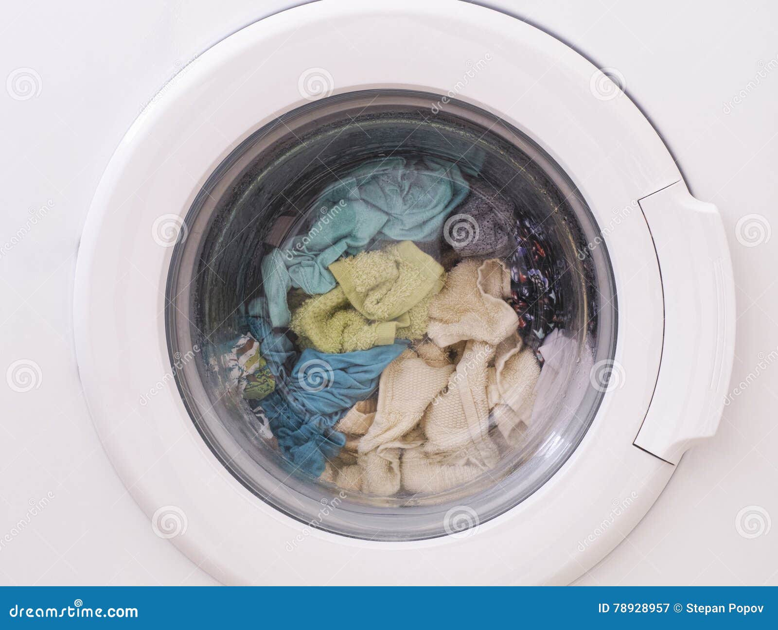 Full Loaded Washing Machine Stock Image - Image of electric, housework ...