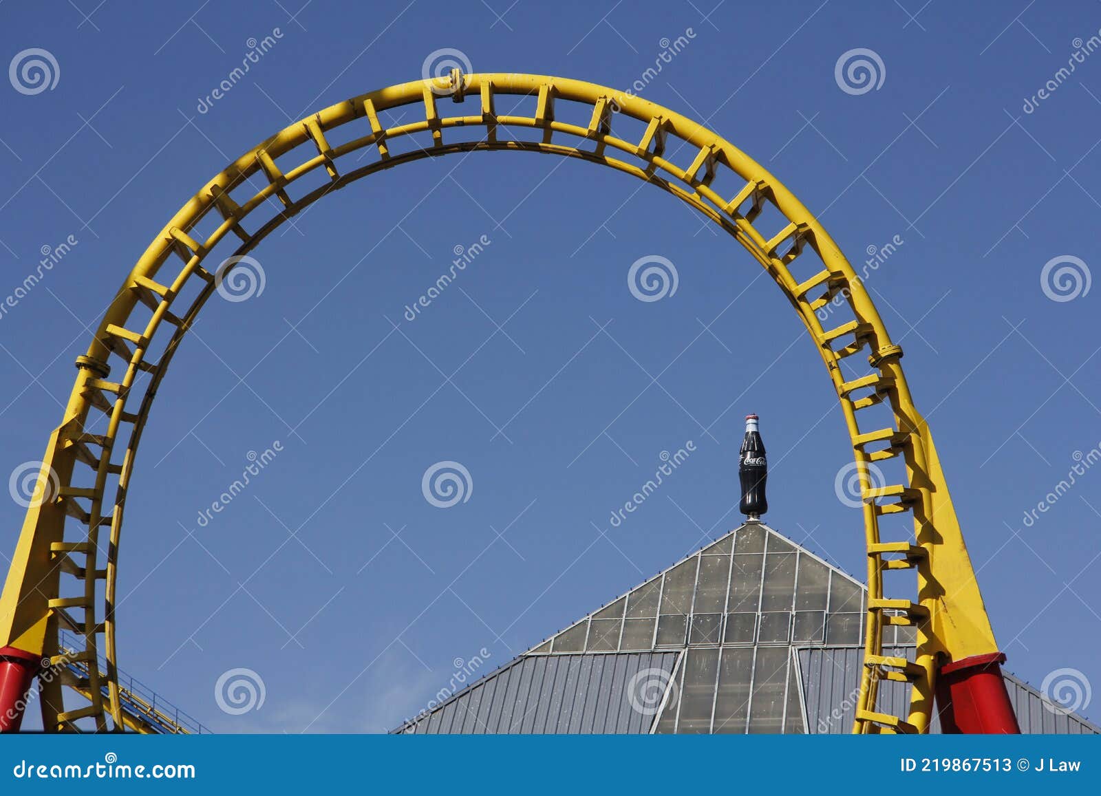FULL Loop the Loop at the Roller Coaster Stock Image - Image of ...