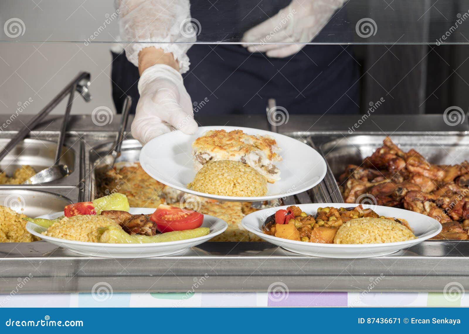 Full lunch service station stock image. Image of standing - 87436671