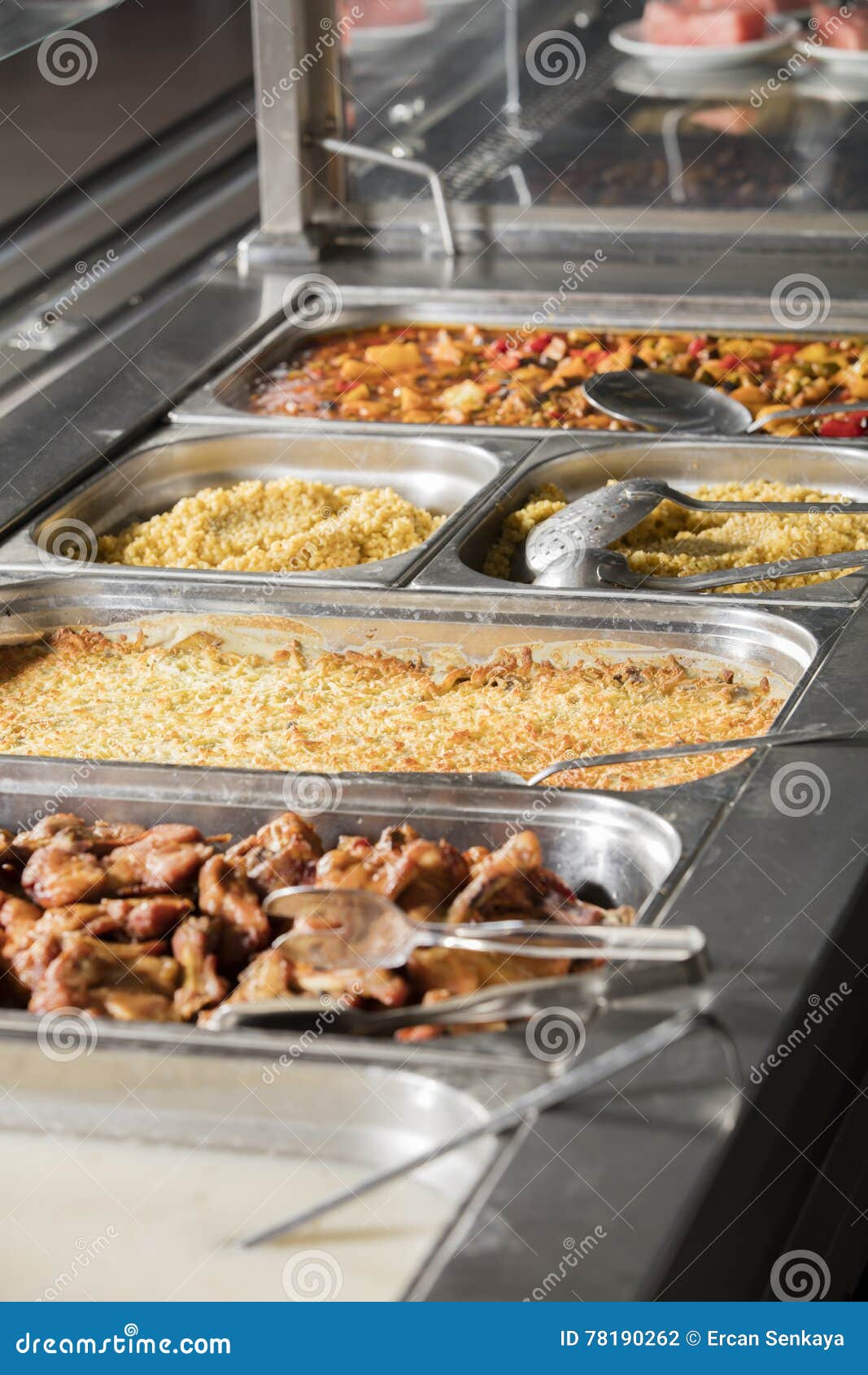 Full lunch service station stock photo. Image of catering - 78190262
