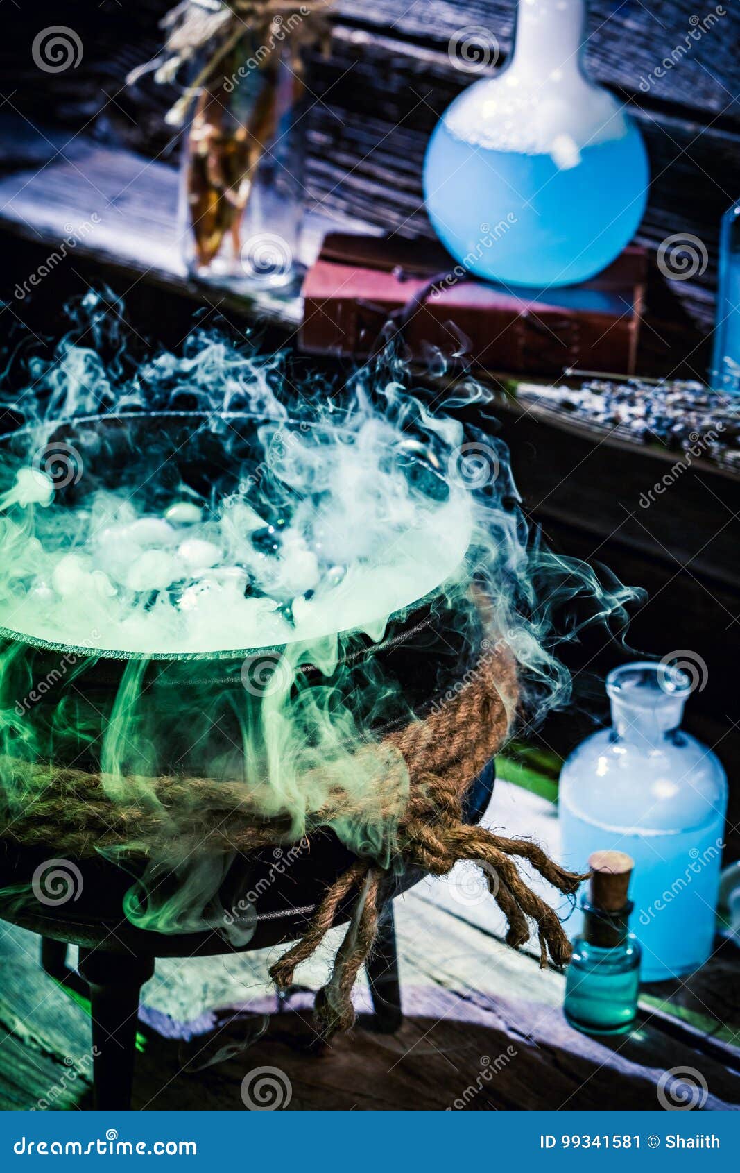 Full of Magic Mixture Witch Pot for Halloween Stock Image - Image of ...