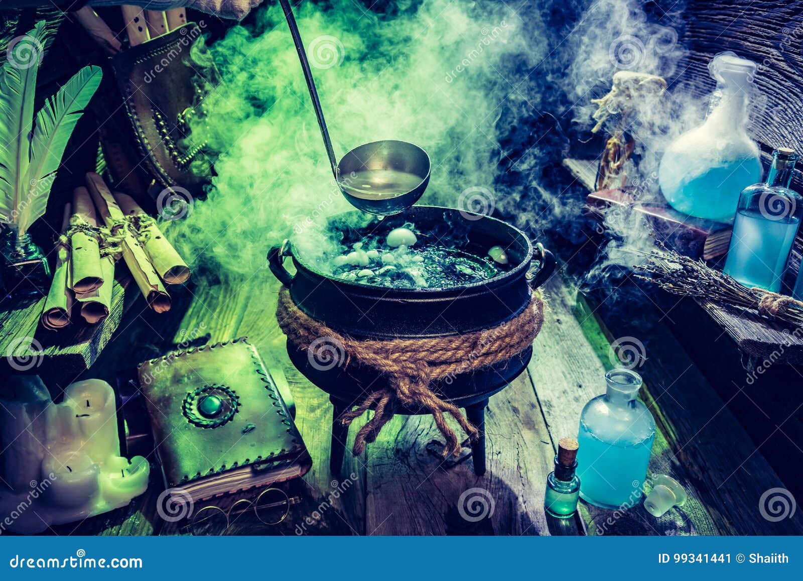 Full of Magic Mixture Witcher Hut for Halloween Stock Image - Image of ...
