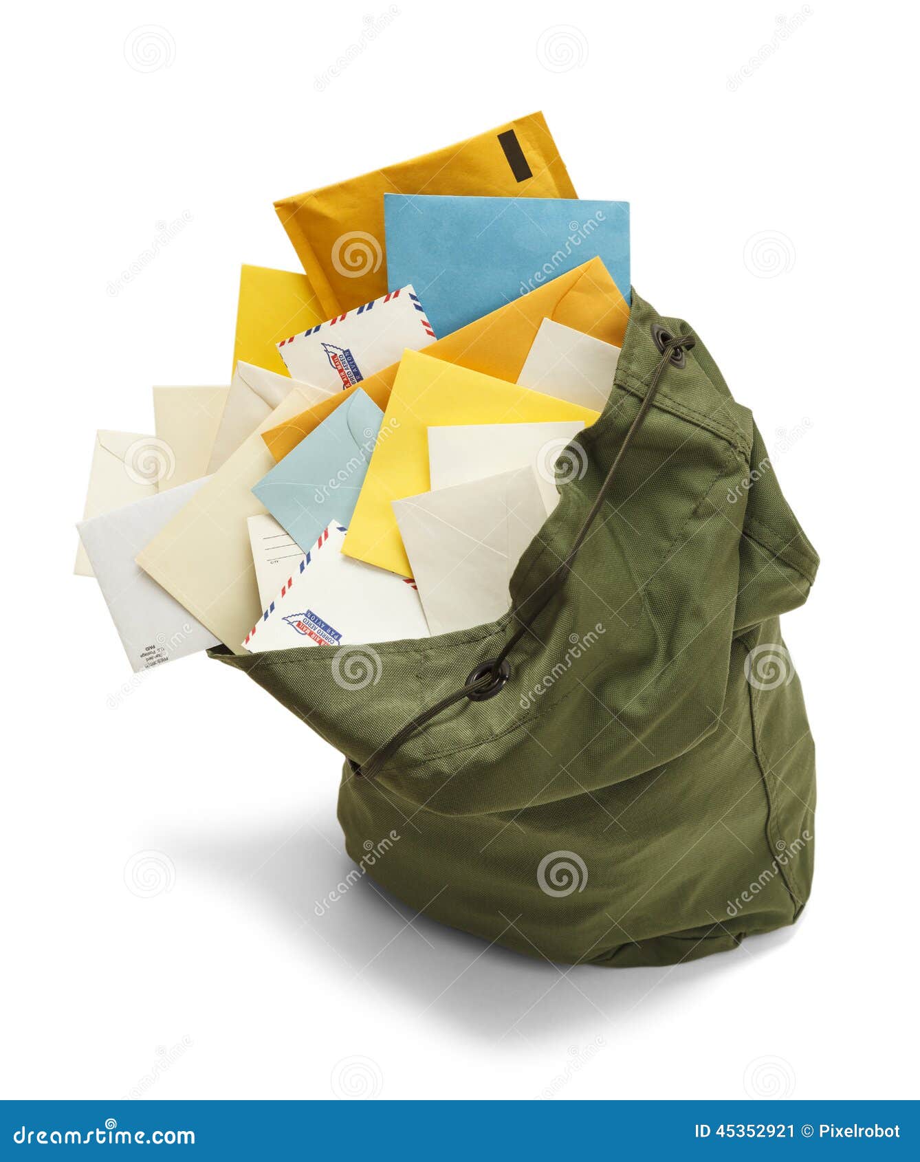 Full Mail Bag stock image. Image of letters, delivering - 45352921