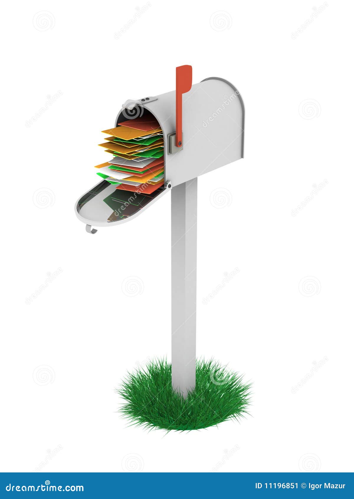 Full Mailbox stock illustration. Illustration of domestic - 11196851