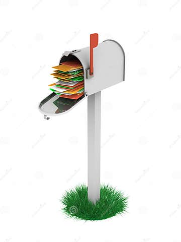 Full Mailbox stock illustration. Illustration of domestic - 11196851