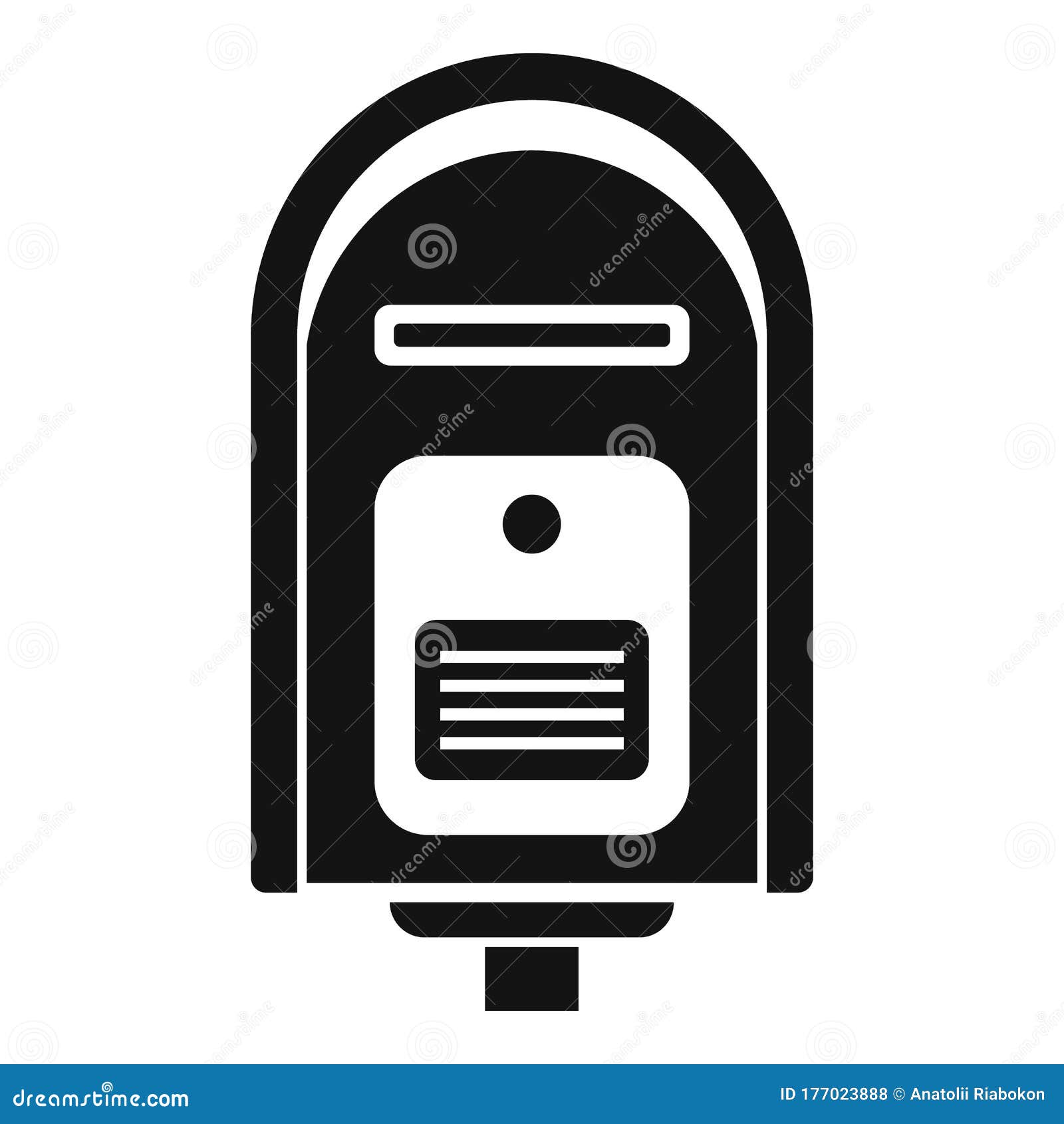 Full Mailbox Icon, Simple Style Stock Vector - Illustration of office ...