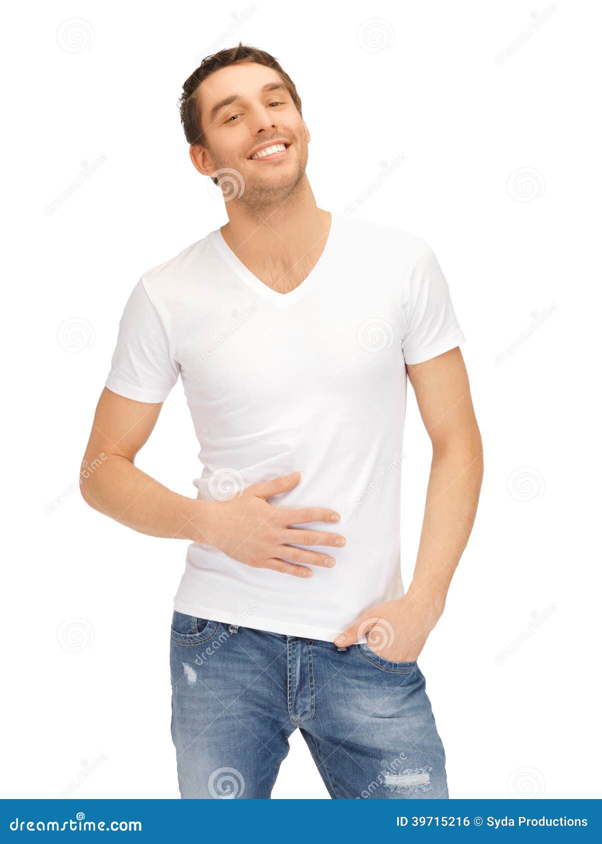 Full man in white shirt stock photo. Image of handsome - 39715216