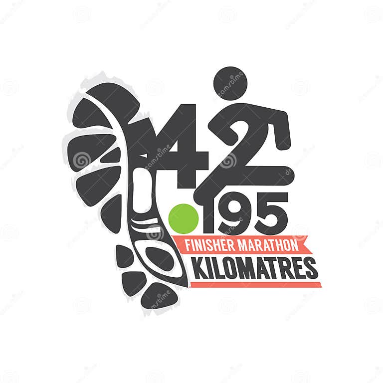 Full Marathon Finisher Design. Stock Vector - Illustration of signboard ...