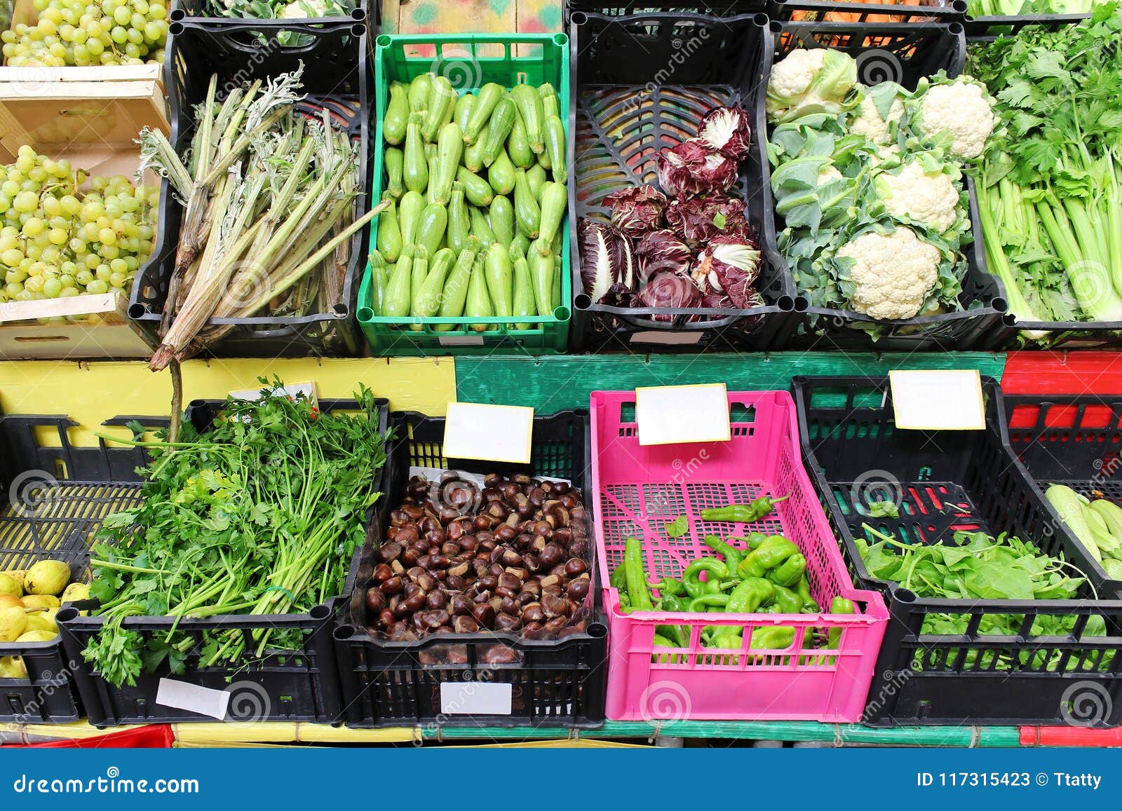 Full market stall crates stock image. Image of organic - 117315423