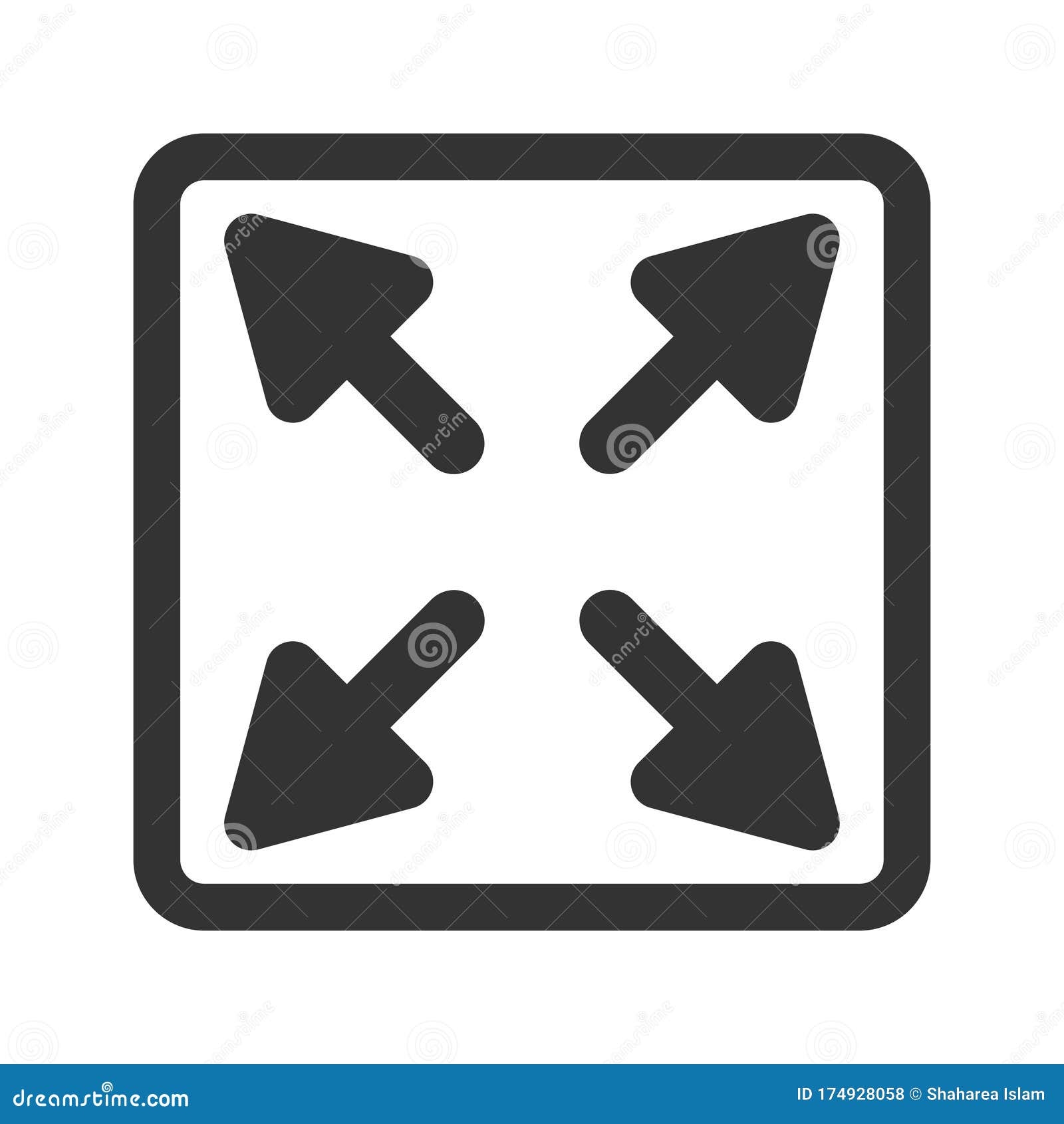 Full, maximize icon stock vector. Illustration of maximize - 174928058