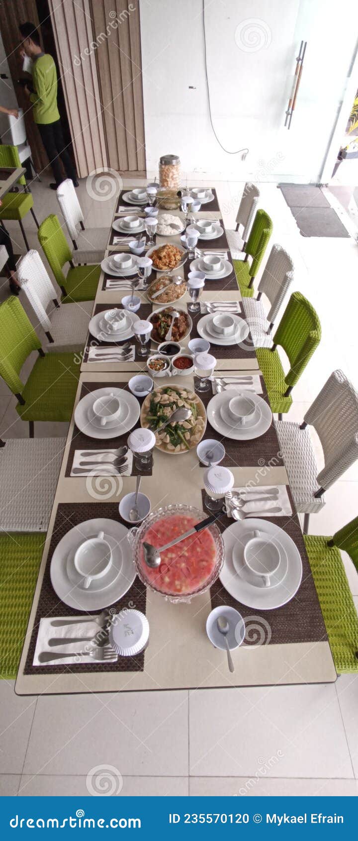 Full Menu at the Table with Foods Ready To Serve Editorial Image ...