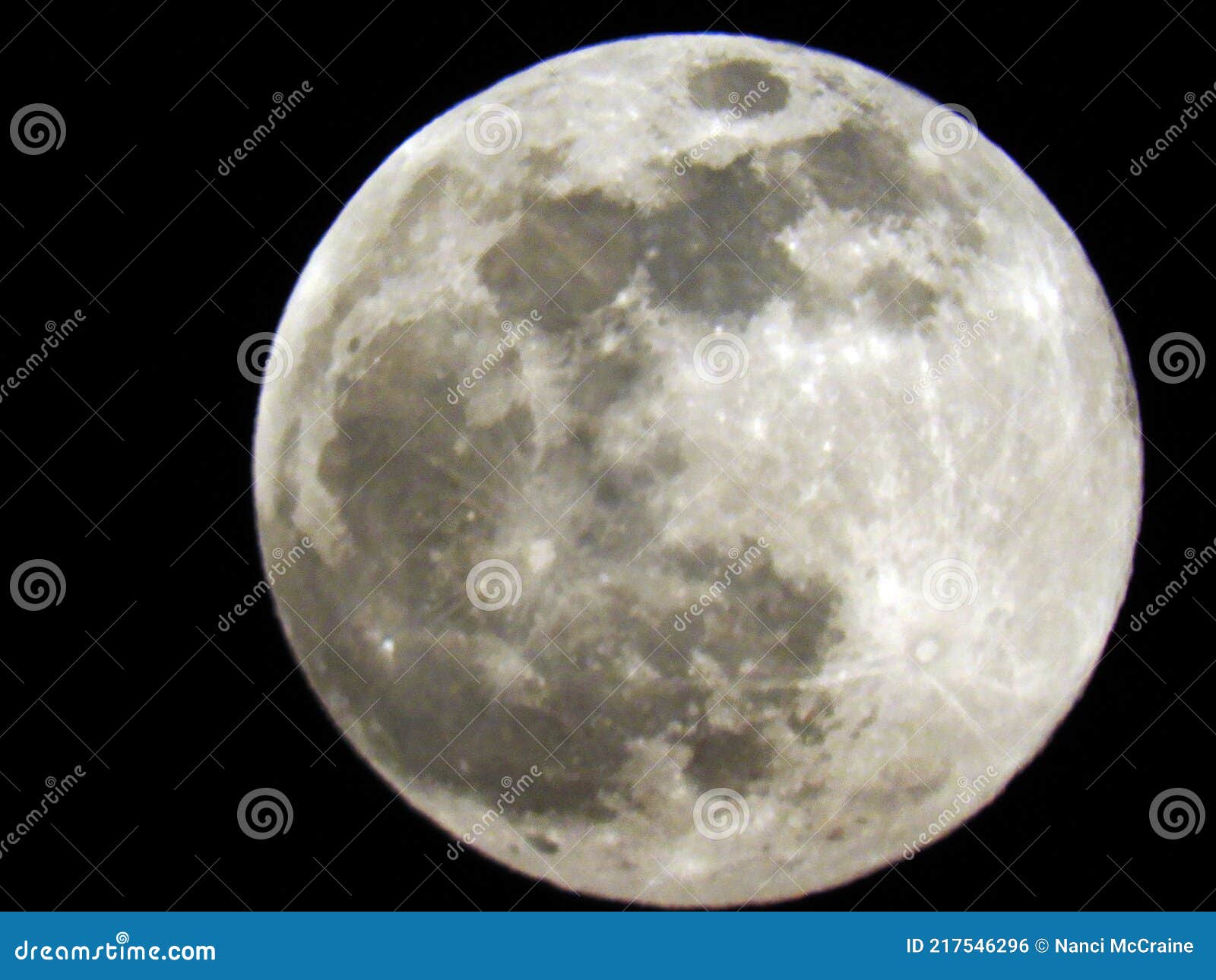 Full Bright Moon in Night Sky Above Stock Photo - Image of perspective ...