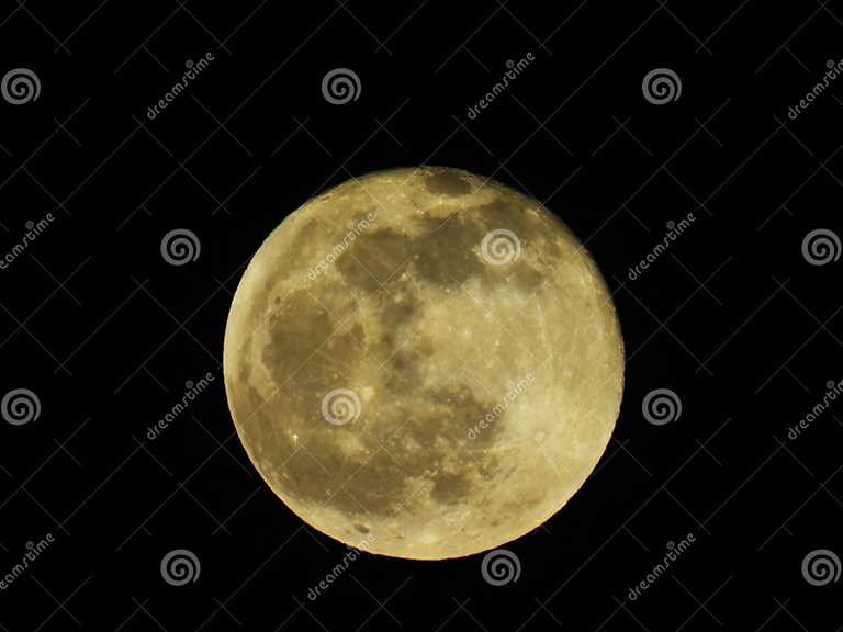 Full Moon in April Springtime with Green Tint Stock Image - Image of ...