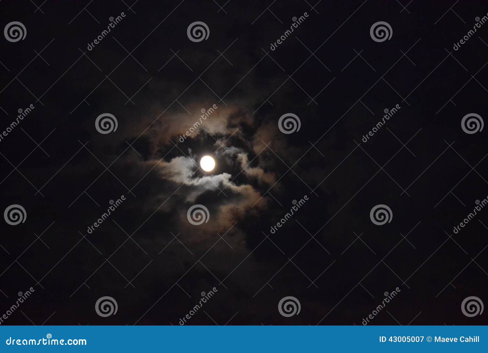 Full moon stock image. Image of form, clouds, full, night - 43005007