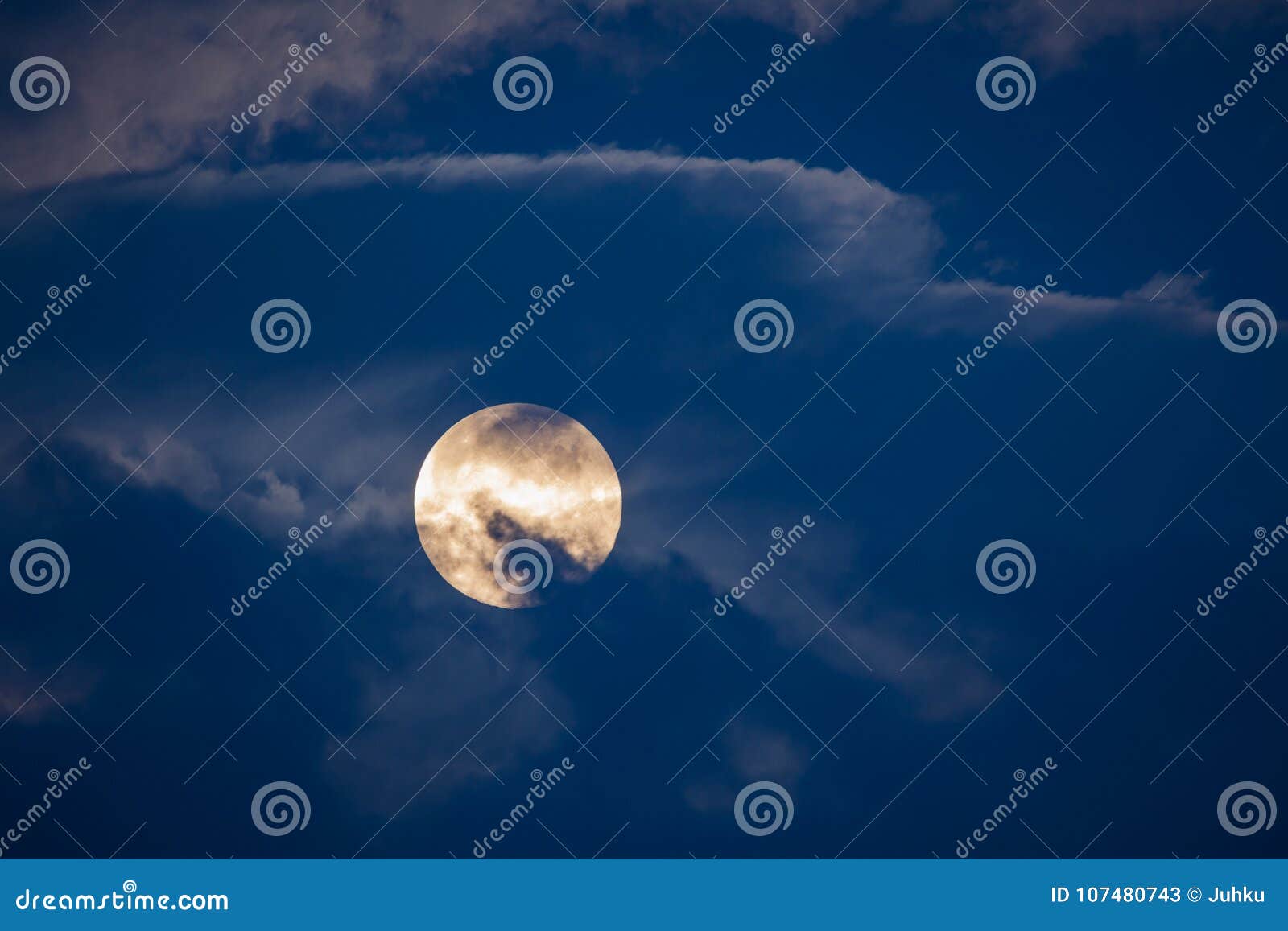 Full moon behind clouds stock image. Image of space - 107480743