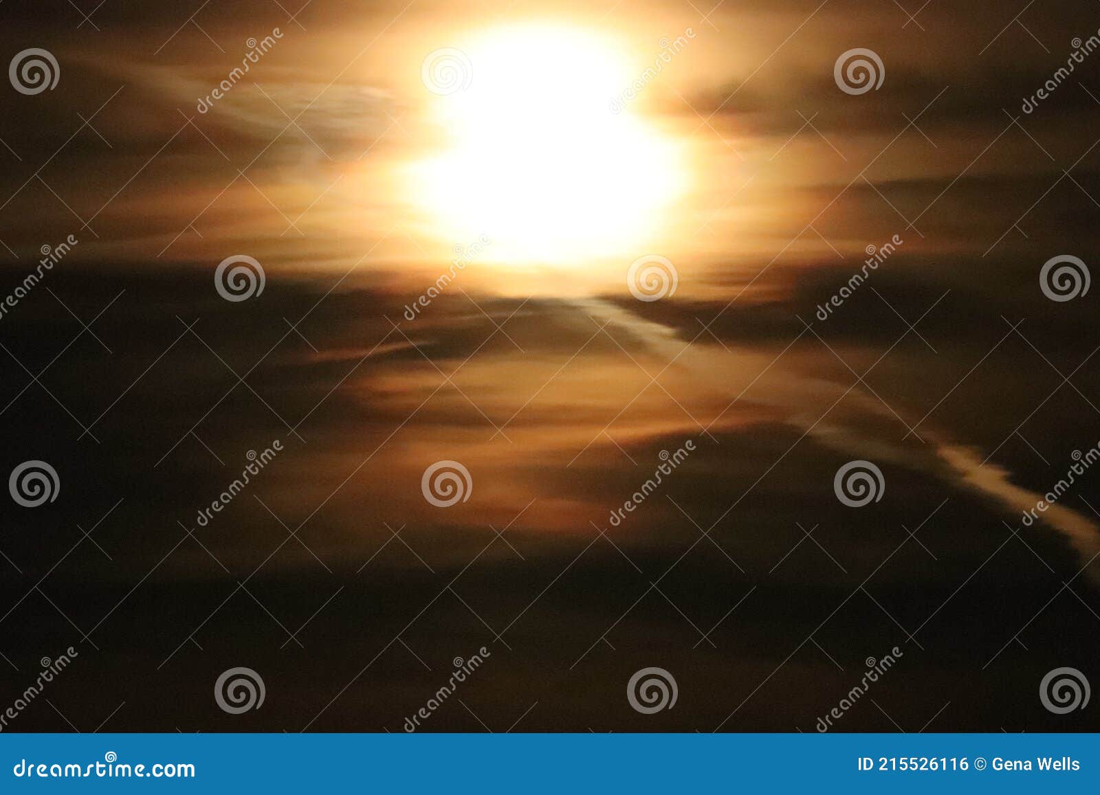 Full Moon Behind a Group of Clouds Over Nebraska Stock Photo - Image of ...
