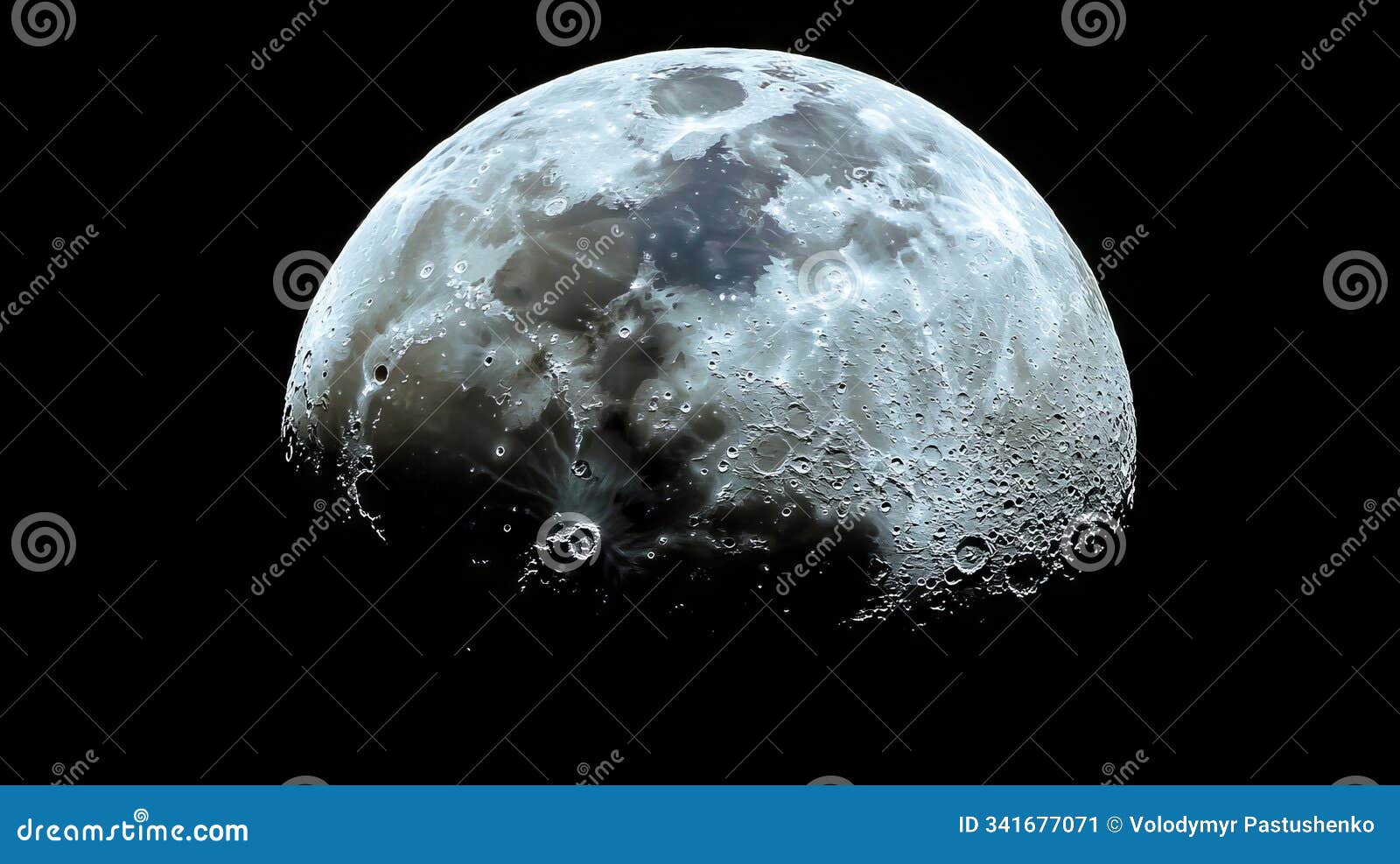 A Full Moon with a Black Background Stock Image - Image of creating ...