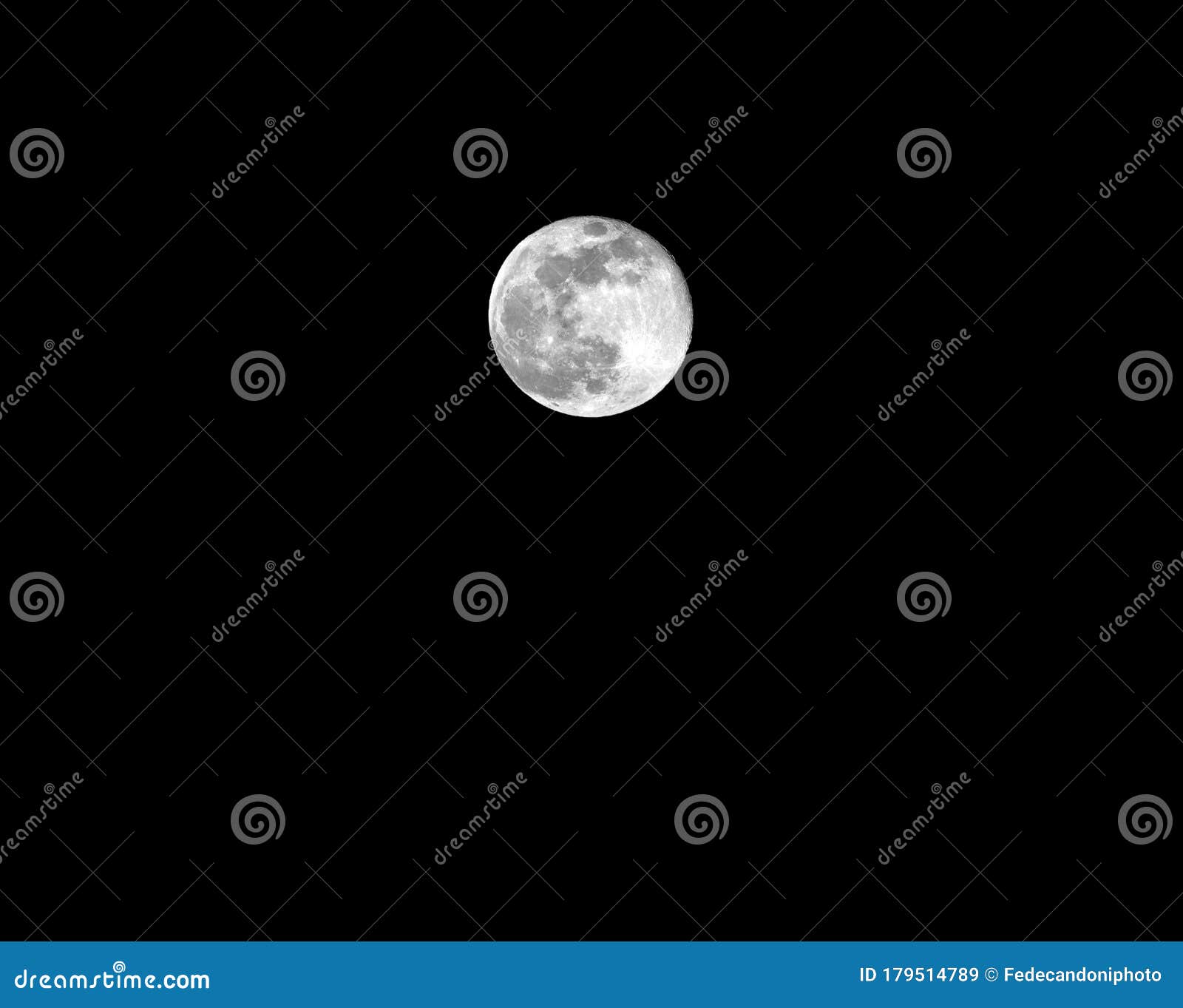 Full Moon in the Black Sky without the Stars Stock Image - Image of ...