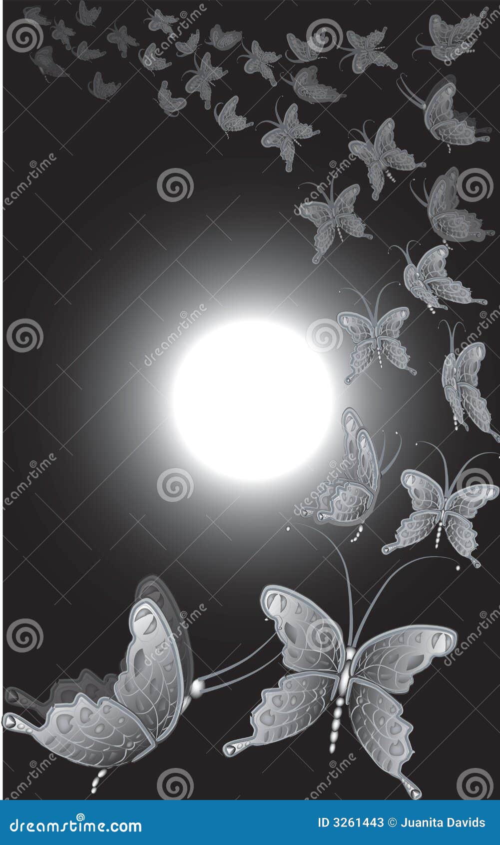 Butterflies Full Moon Stock Illustrations – 98 Butterflies Full Moon ...