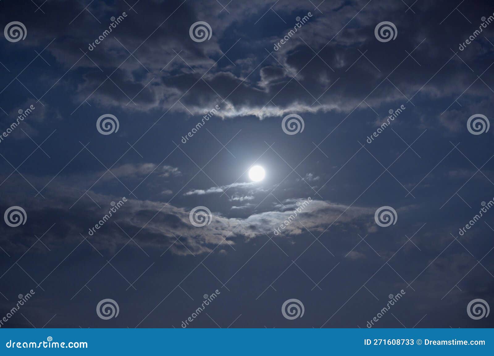 Full moon close-up stock image. Image of cloud, blue - 271608733