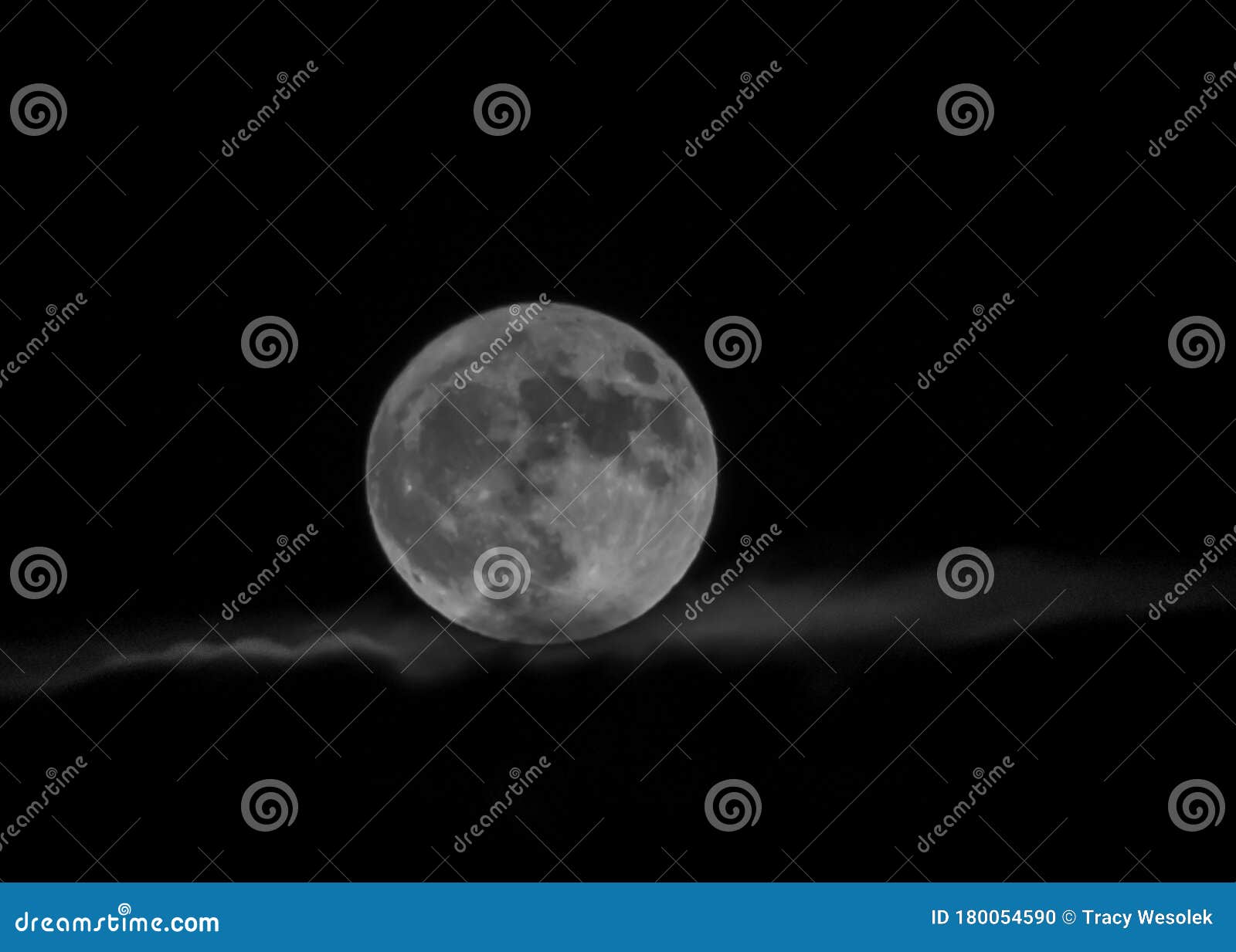 Full Moon with Clouds Underneath Stock Photo - Image of underneath ...