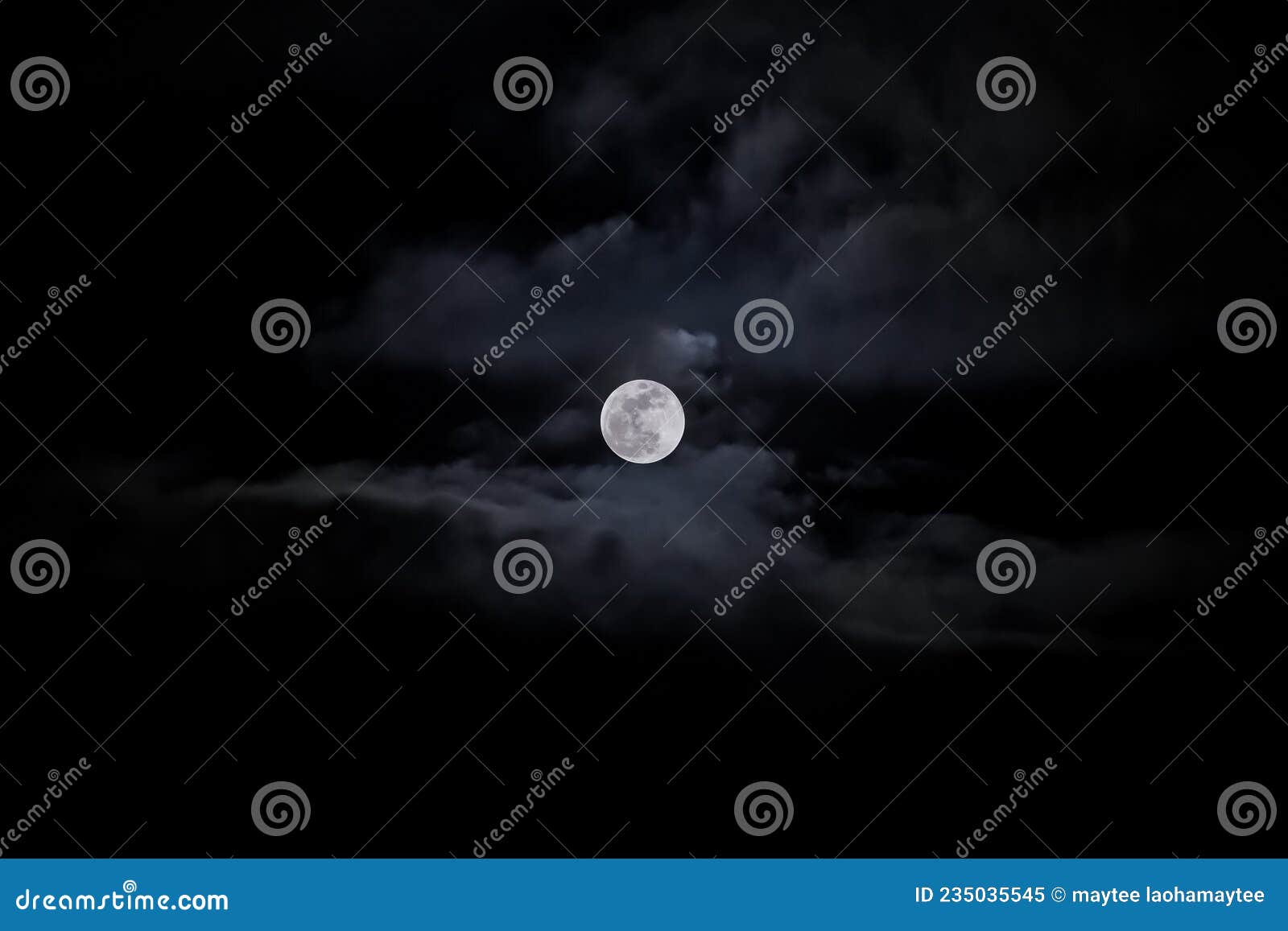 Full moon with cloudy sky. stock image. Image of cloudy - 235035545