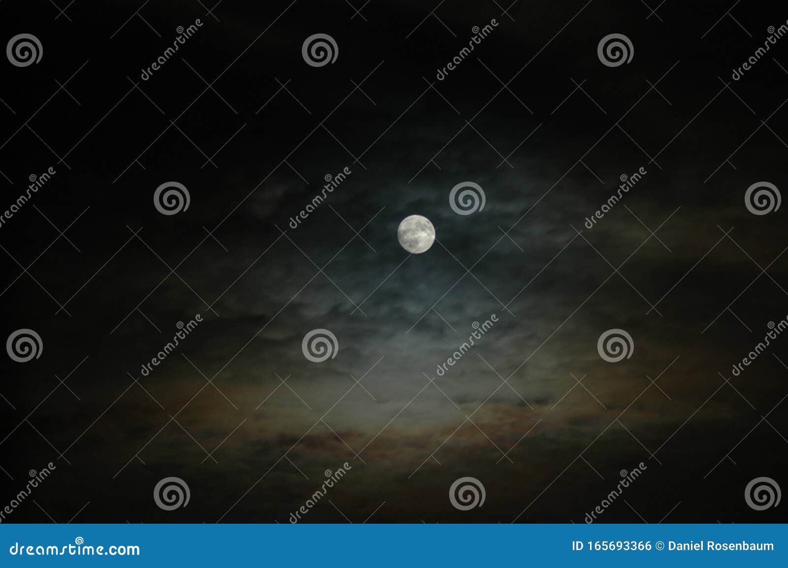 Full Moon with Cloudy Sky in Sandbach, Cheshire, England Stock Photo ...