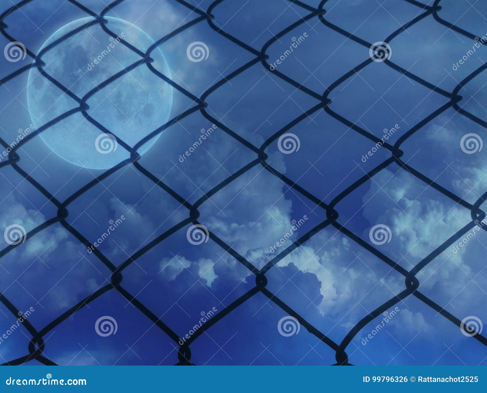 Full moon with wire mesh stock photo. Image of mesh, wire - 99796326