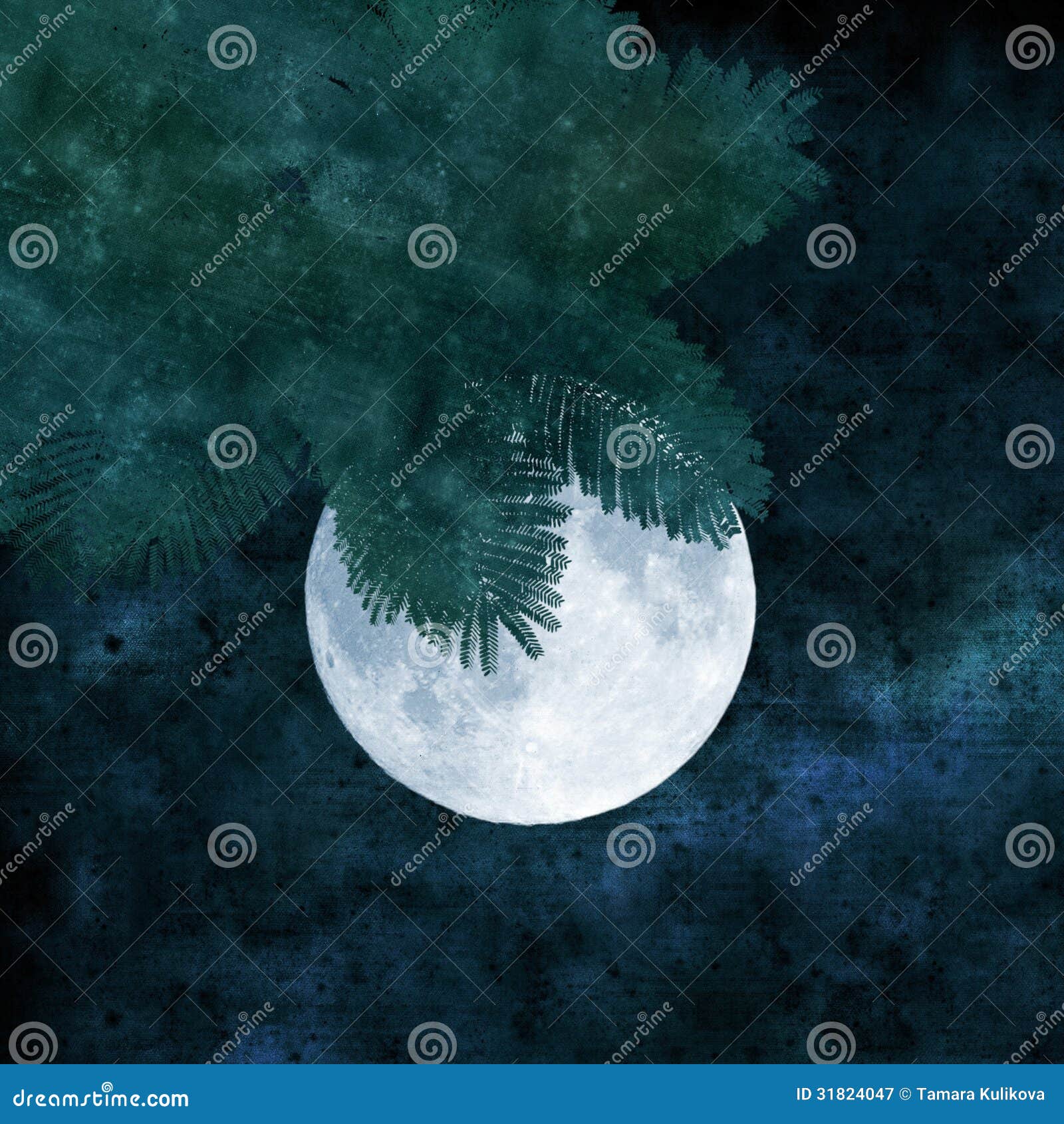 Full moon collage stock illustration. Illustration of antique - 31824047
