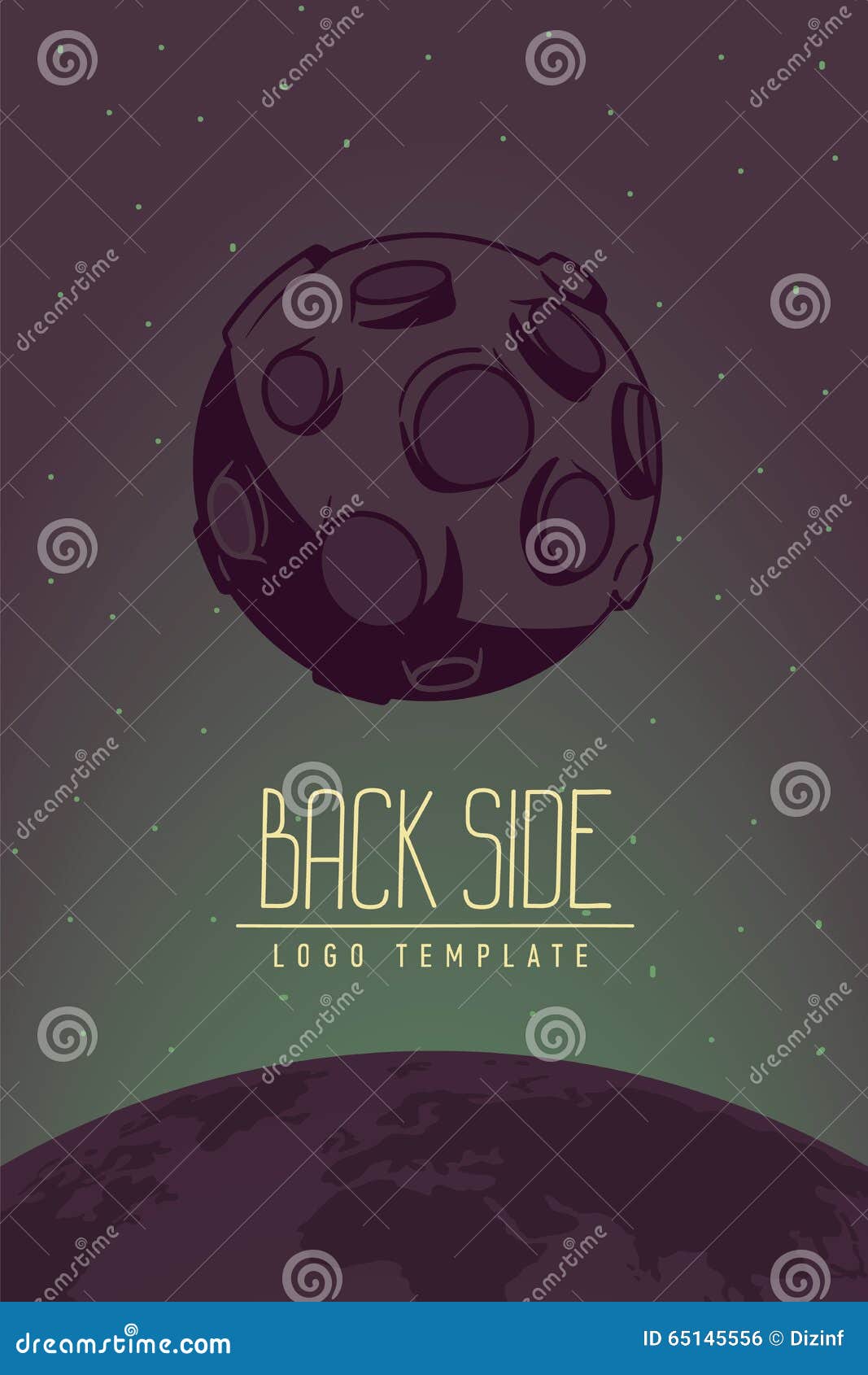 Full Moon. Colored Vector Illustration Or Symbol With Lettering ...