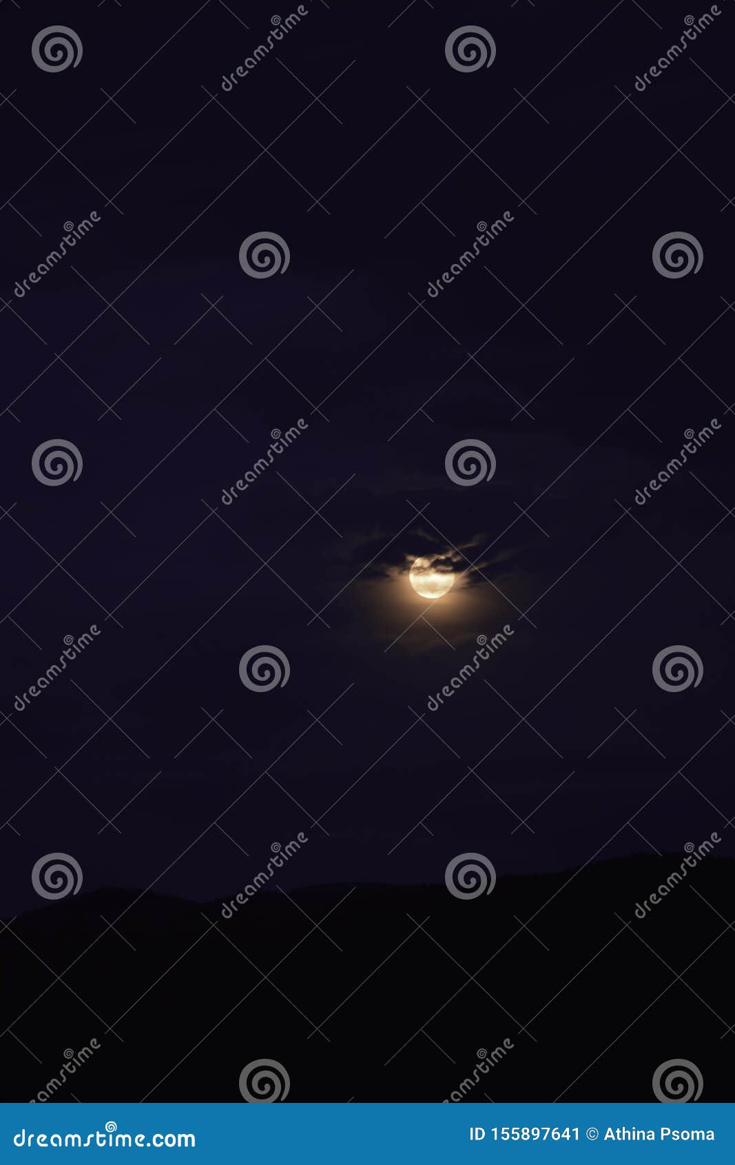 Full Moon Covered with Clouds Stock Image - Image of moonlight, lunar ...