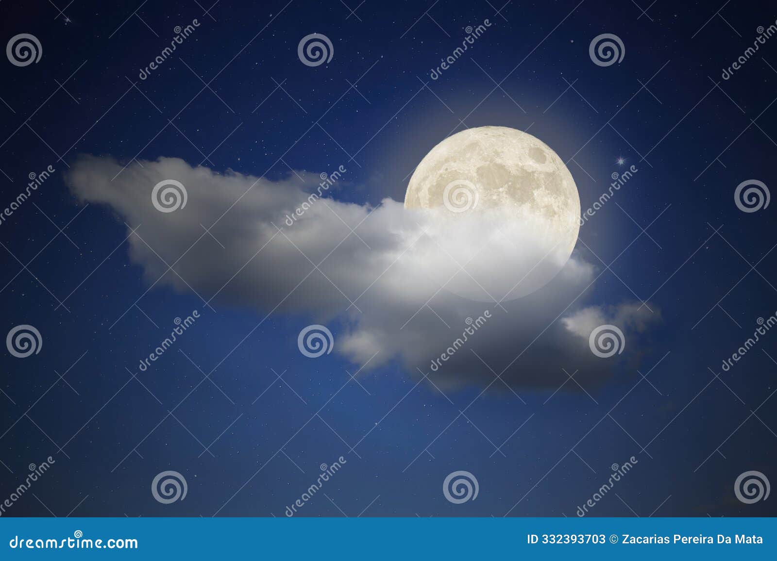Full Moon Covered by Strong Cloud Stock Image - Image of astronomy ...