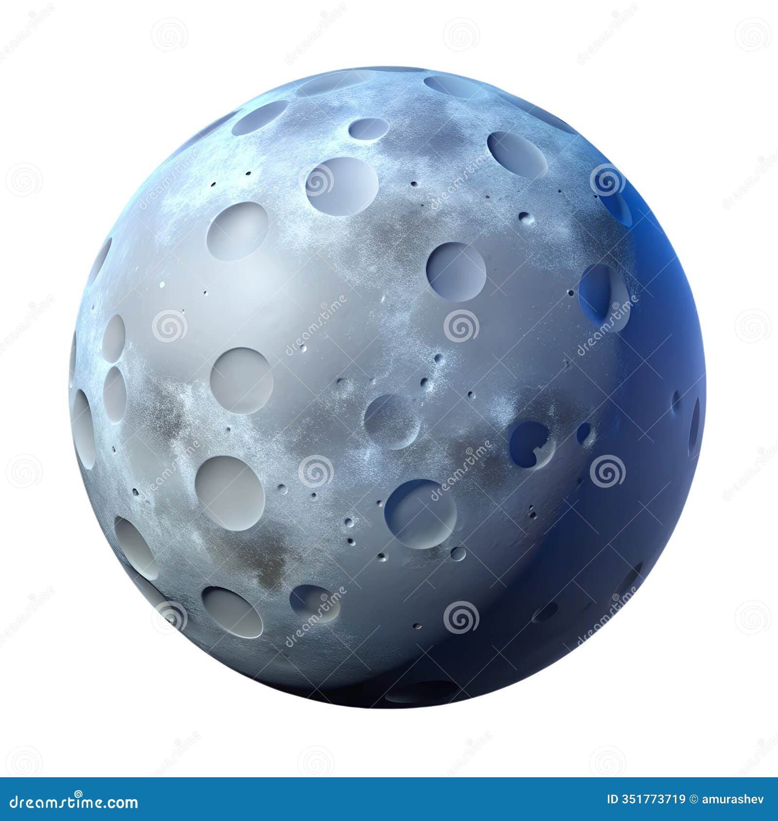 Full Moon 3d Render. Realistic Plastic Grey Glowing Surface of Space ...
