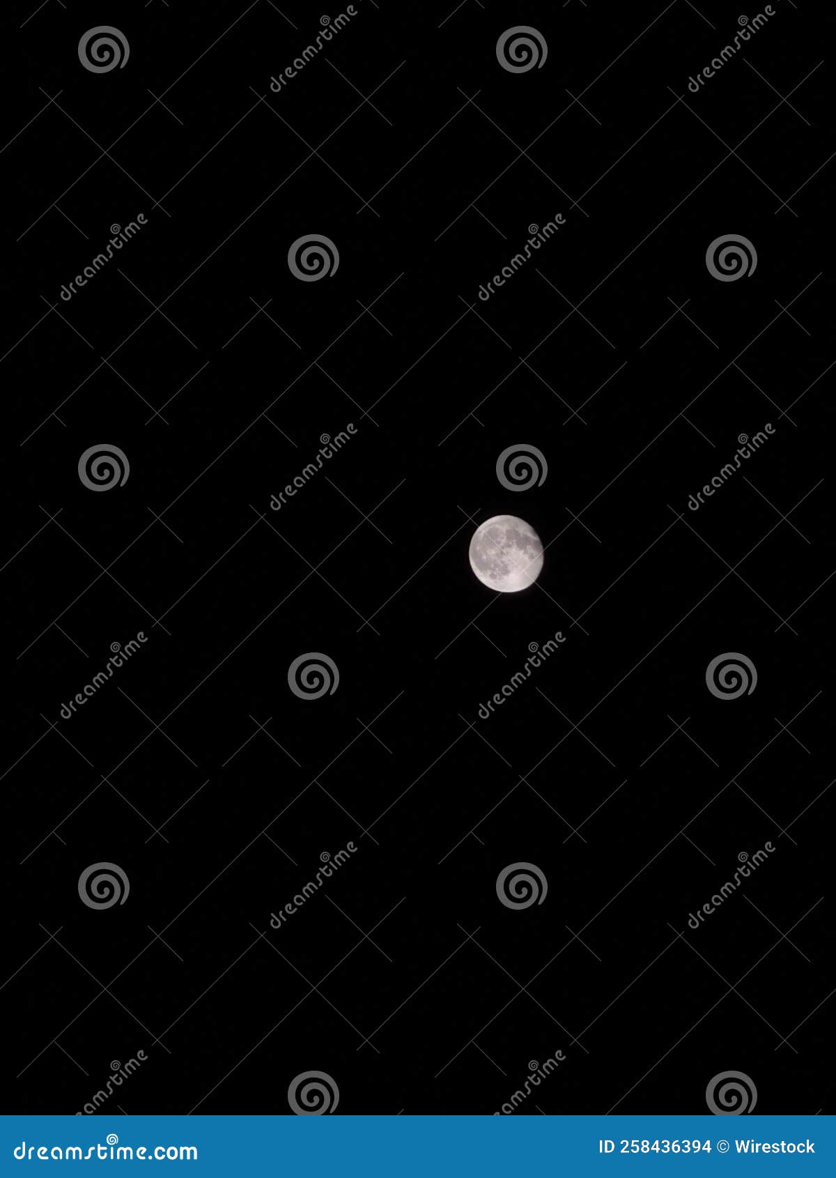 Full Moon in a Dark Night Sky,vertical Shot Stock Photo - Image of glow ...