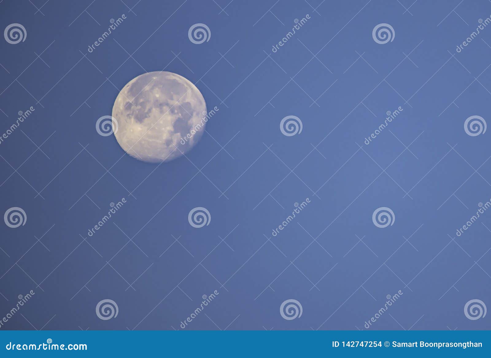 Full Moon in Daylight on the Bright Sky Stock Photo - Image of heaven ...