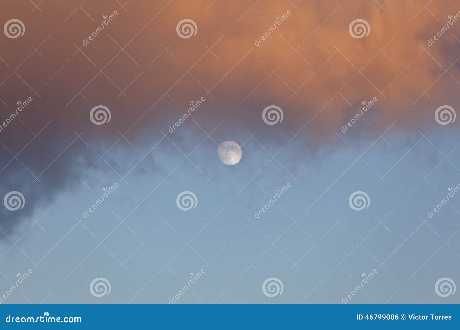 Full Moon at Daylight stock photo. Image of pastel, moonlight - 46799006