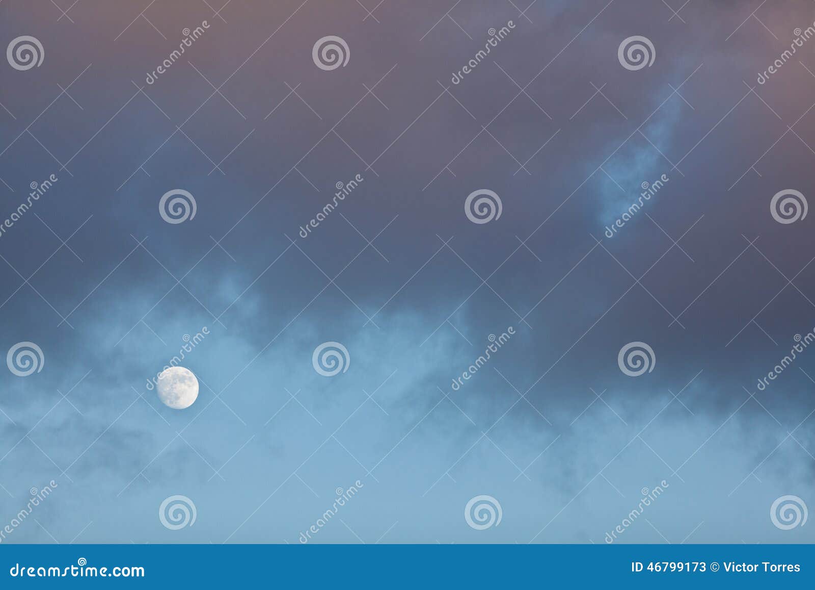 Full Moon at Daylight stock image. Image of clouds, summer - 46799173